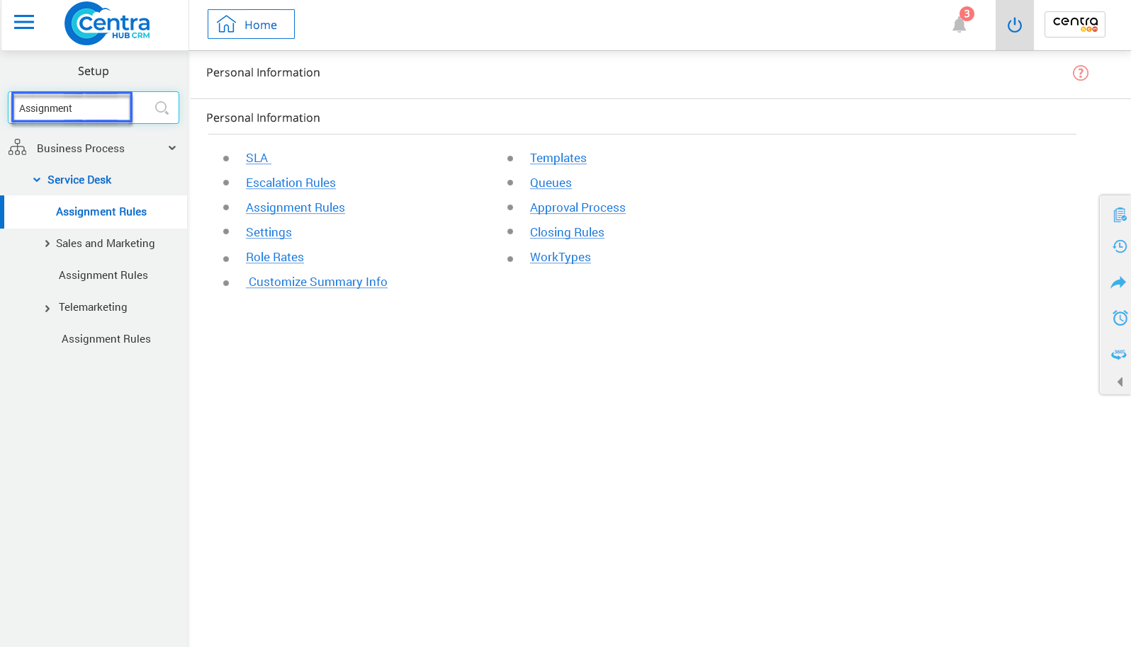 Define an Assignment Rule | Help Guide | Knowledge Base | CentraHub CRM